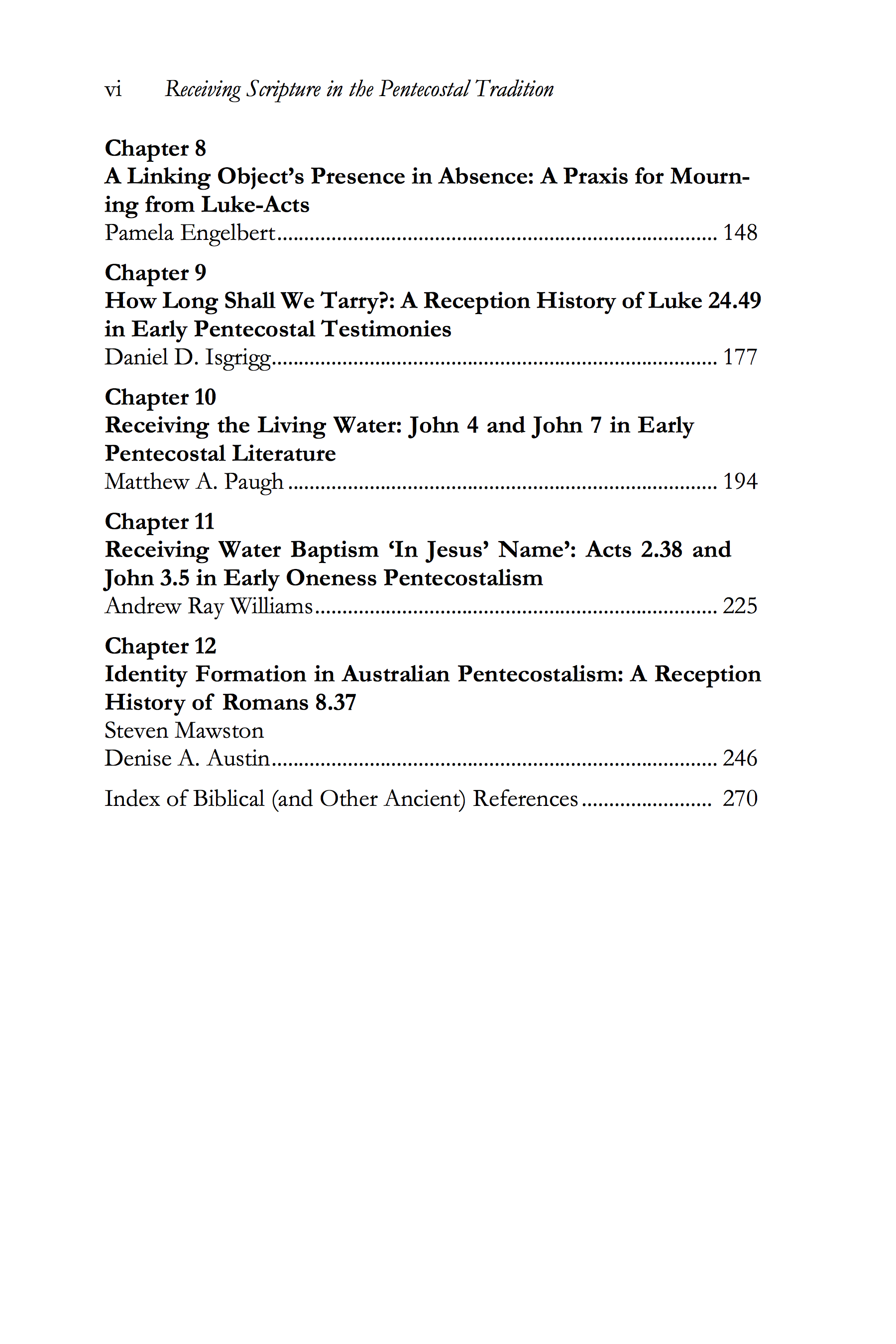 Pentecostal Reception History | Daniel D. Isgrigg